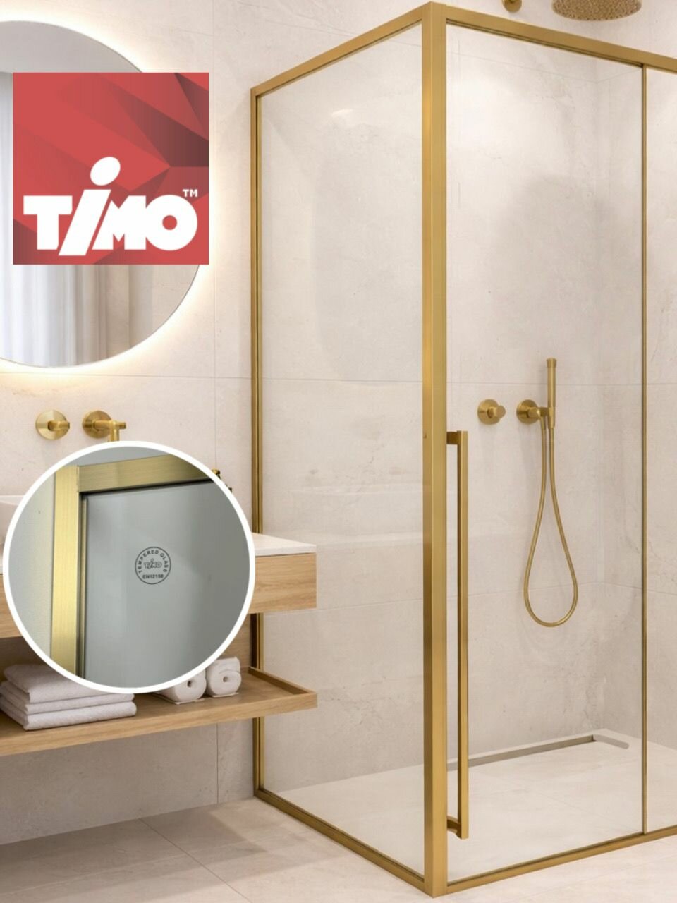 Торцевое стекло к душевой двери TIMO T63