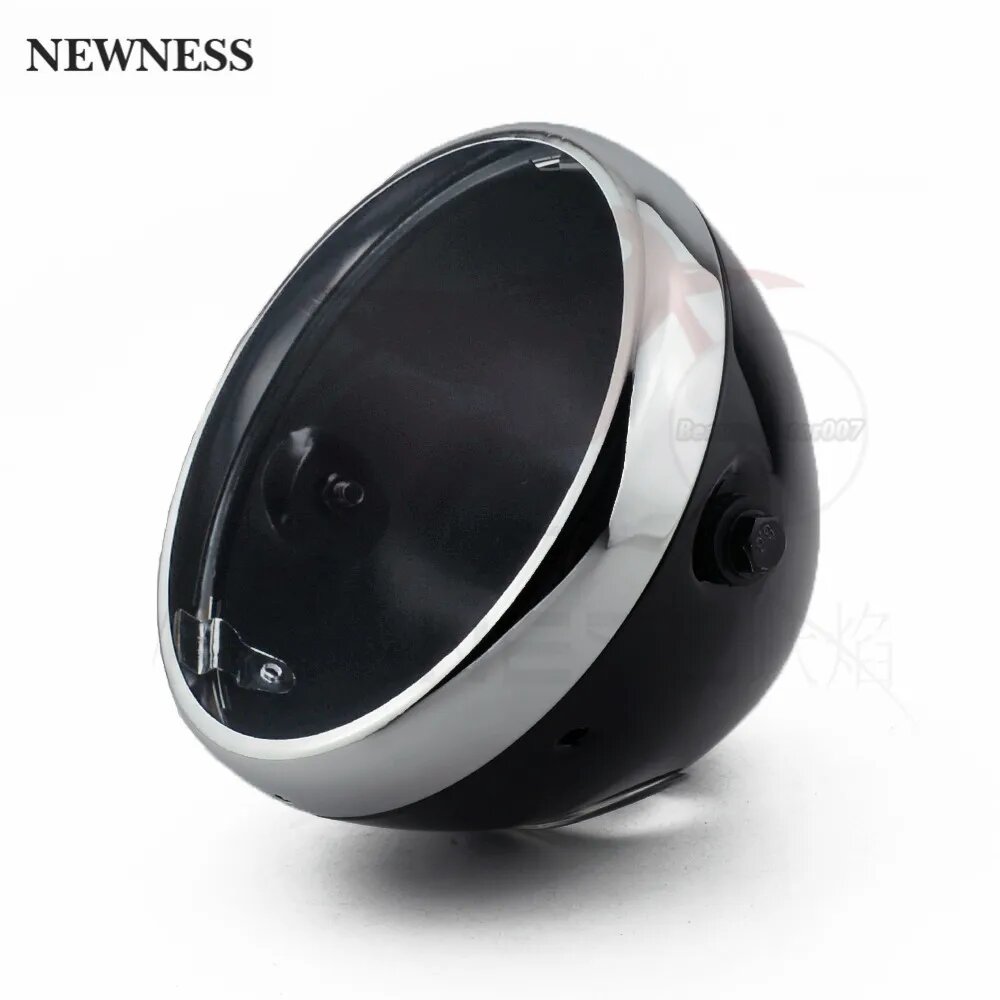 Глянцевый черный хром 5,75 дюйма 5 3/4 дюйма корпус для светодиодной лампы фары с боковым креплением ведра для Harley Davidson Черный, Mix Colors 2