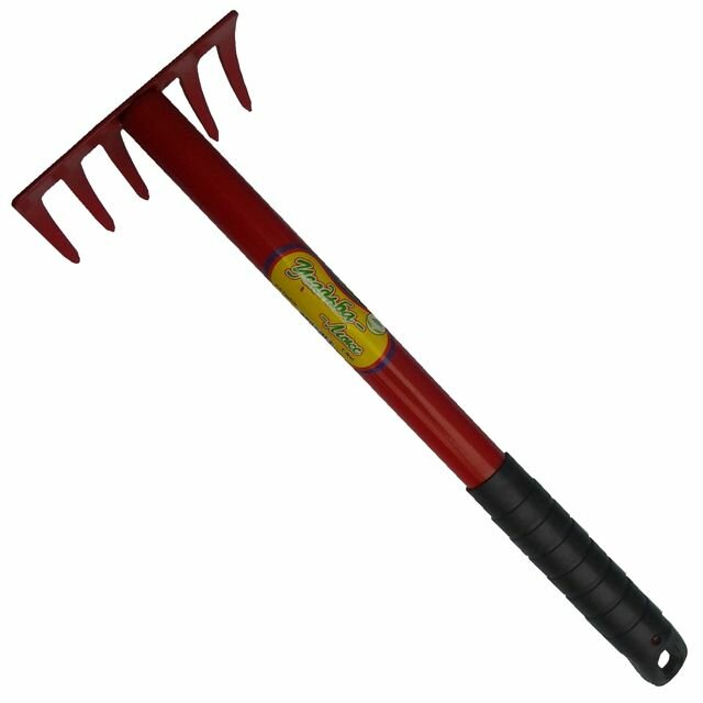 Грабли Г-6м с ручкой, металлик УЛ, 6 зубьев