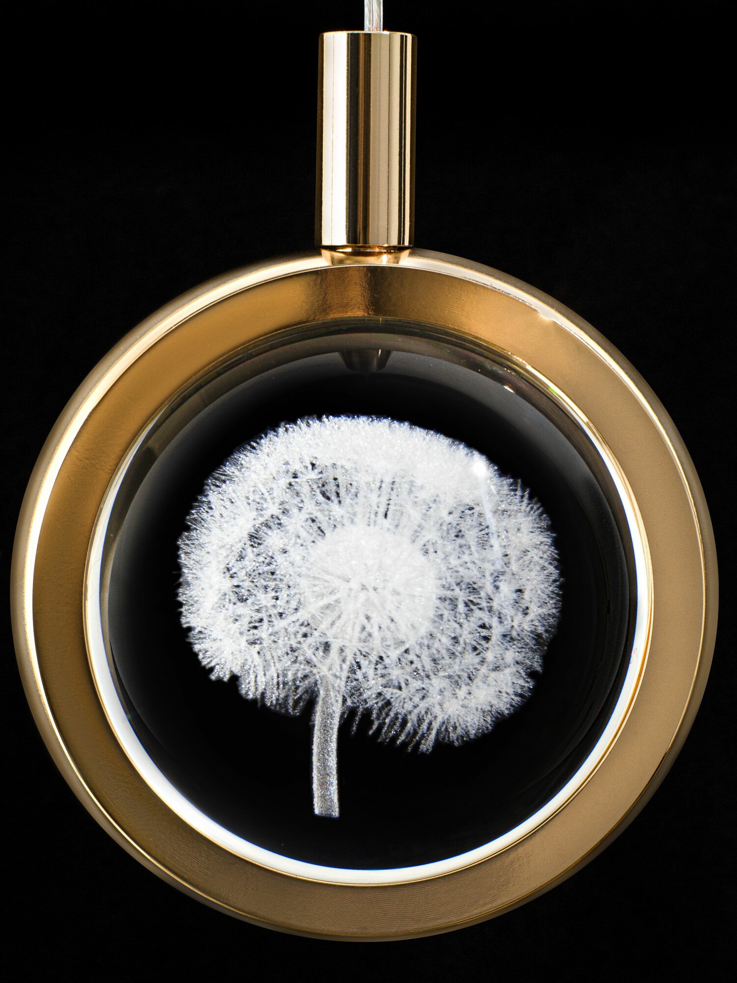 Подвесной светодиодный светильник золотой (одуванчик)