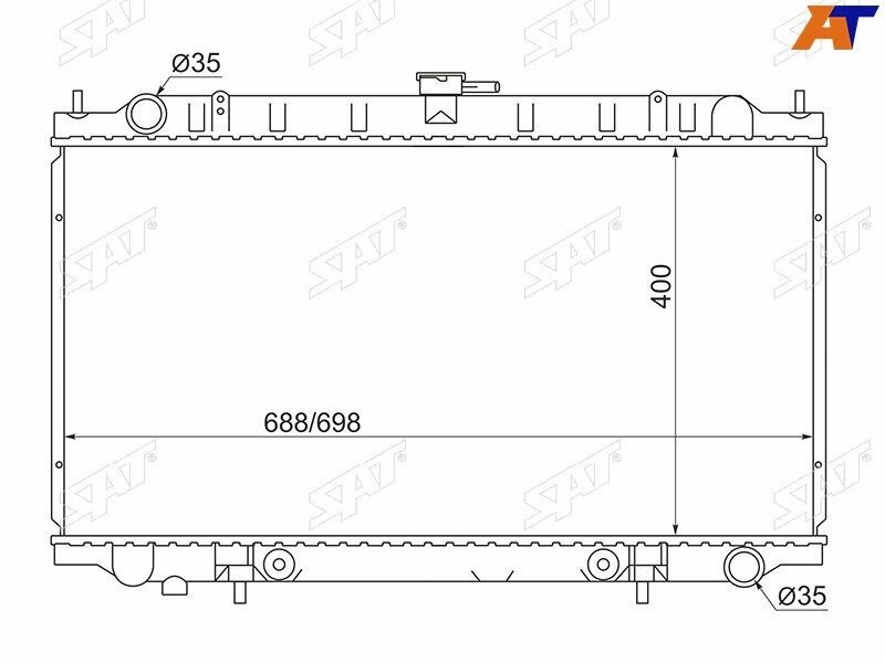 . SAT Радиатор охлаждения двигателя для Infiniti I30 95-99 / Nissan Cefiro 94-00 / Maxima 95-00