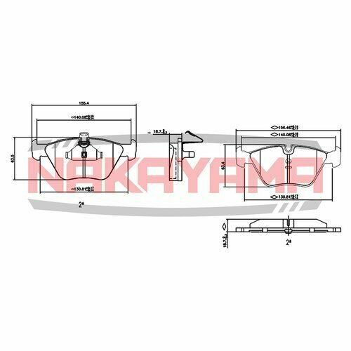 Колодки тормозные дисковые Nakayama HP8419NY