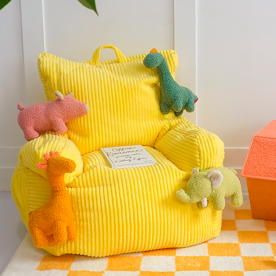 Мягкое кресло детское PAPAHUG Bean Bag (желтый)