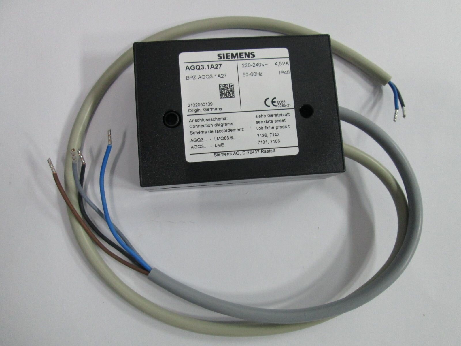 Усилитель сигнала пламени Siemens AGQ3.1A27