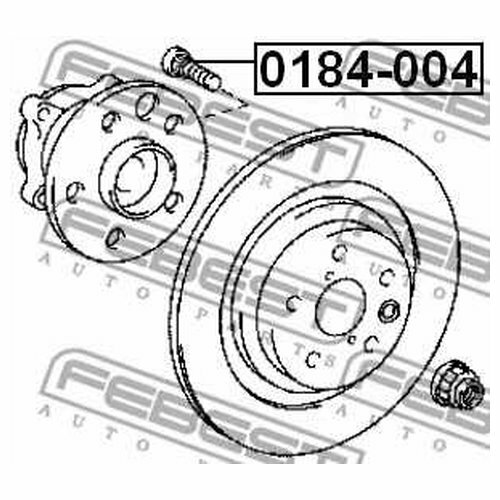 Болт колесный Febest 0184004 для Honda Accord III, IV, IX, V, VI, VII, VIII, AMAZE MK I DF1 DF2 I, Avancier, Brio,