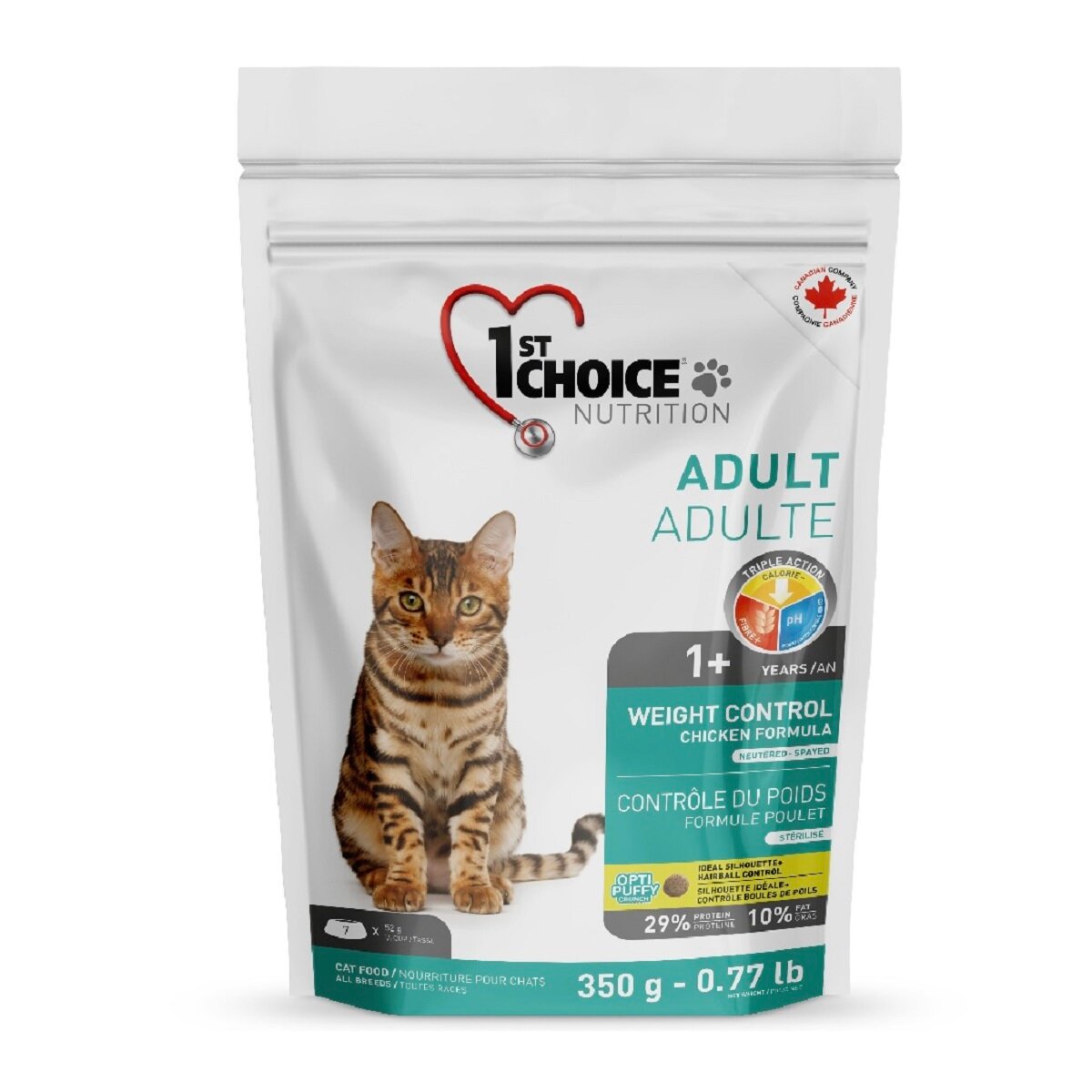 1st CHOICE корм сухой для стерилизованных кошек Контроль Веса 350г