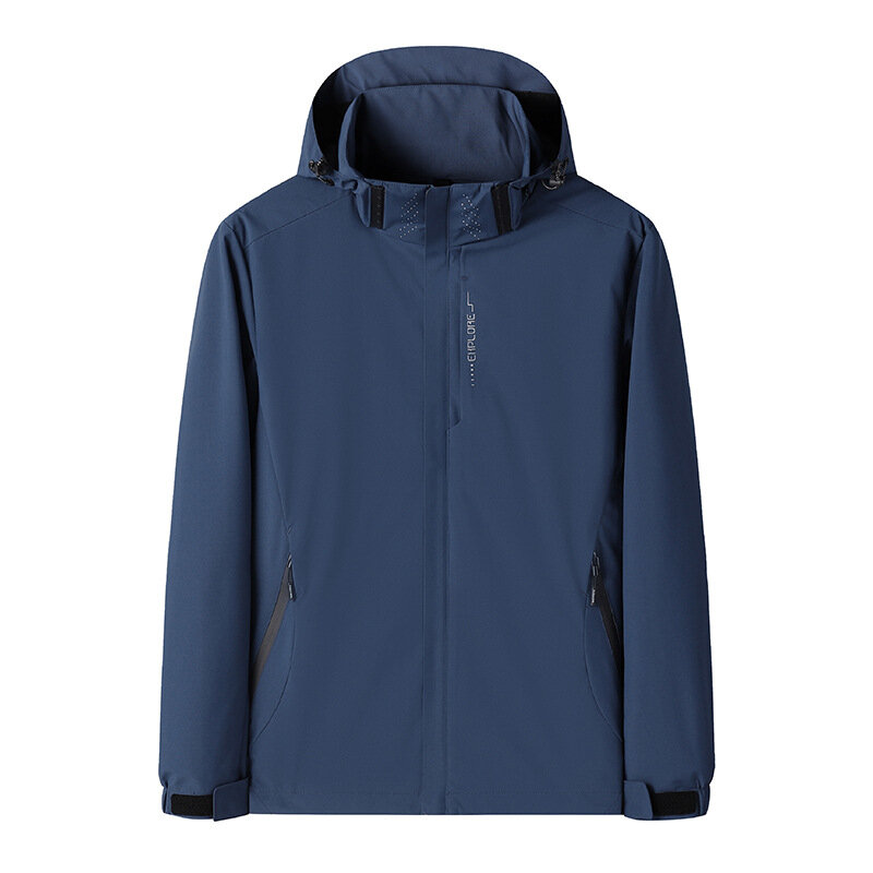 Куртка, мужская, 4XL, ветрозащитная, однослойная, цвет масляно-голубой