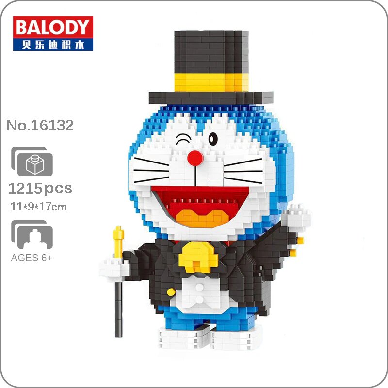 Конструктор 3D из миниблоков Balody Doraemon котик фокусник 1215 элементов - BA16132