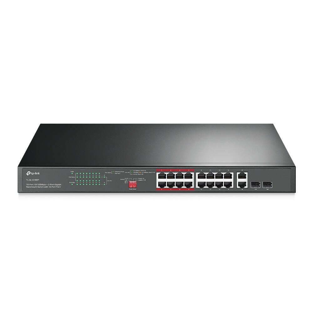 Коммутатор TL-SL1218MP TP-LINK Неуправляемый 18 портов 1000 Мбит/сек