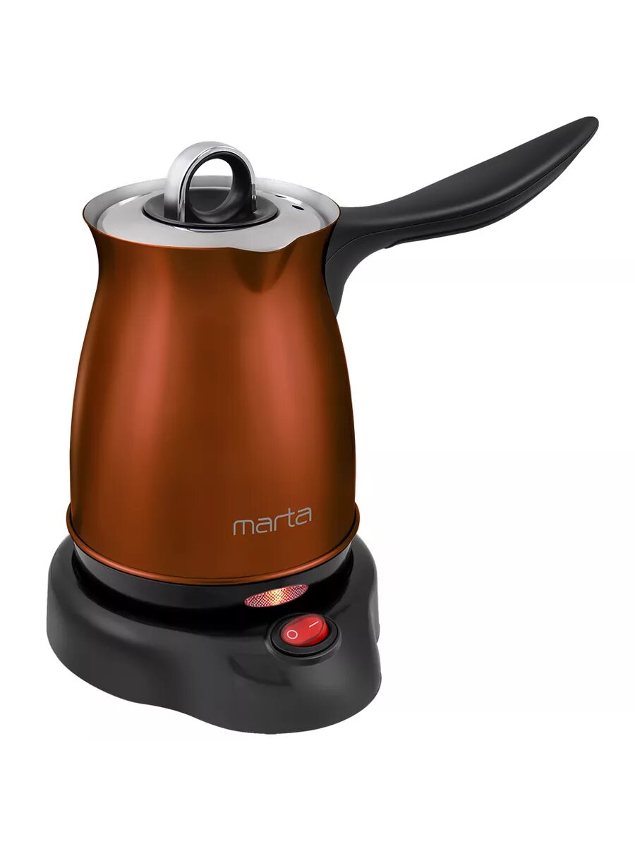 Турка-кофеварка MARTA MT-2143, нержавеющая сталь, 400 Вт, 0,5 л