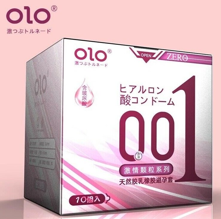 Презервативы OLO 001 латекс с гиалуроновой кислотой 10 штук ультратонкие