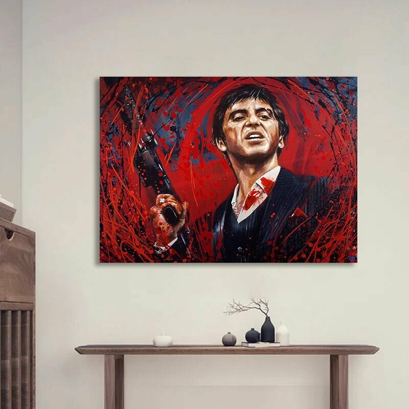 Картина ВсеКартины. Тут "Тони Монтана. Лицо со шрамом", на холсте, 60x80 см