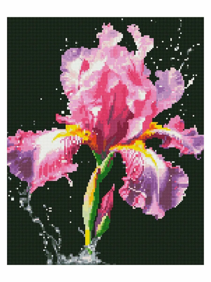 Алмазная мозаика 40x50 см, Мир в капле "Ирис" 3. Kubanstar