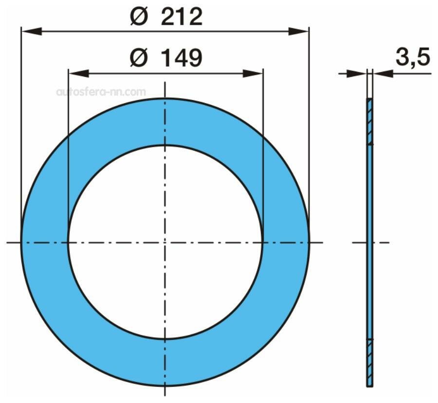 BPW 0331099010 кольцо уплотнительное ступицы ! пластик 149x212x3.5 \BPW