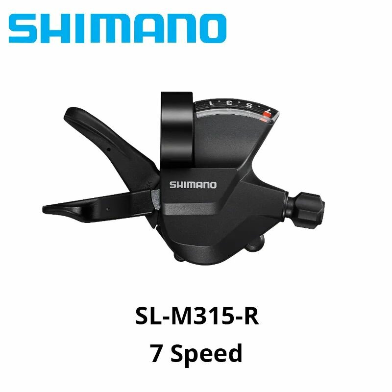 Шифтер (манетка) Shimano SL-M315, серия Altus, 7 скоростей, под правую руку, черный
