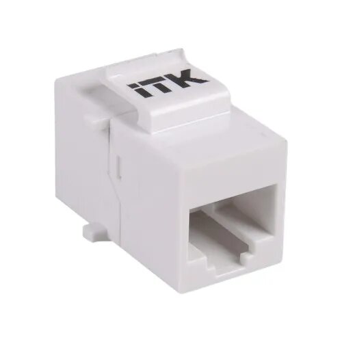 Адаптер ITK (CS7-1C5EU) проходной Keystone RJ45 кат.5E UTP бел. (упак:1шт)