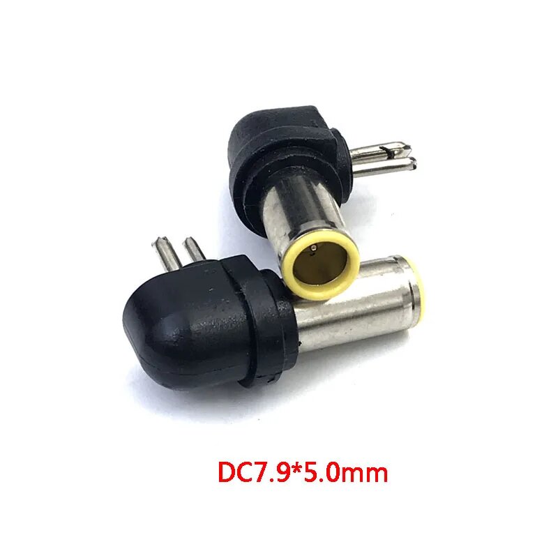 1 шт. Универсальный 90-градусный 2-контактный разъем для зарядного устройства, адаптер питания переменного/постоянного тока 7,4*5,0 7,9 мм для ноутбука, ноутбука, компьютера