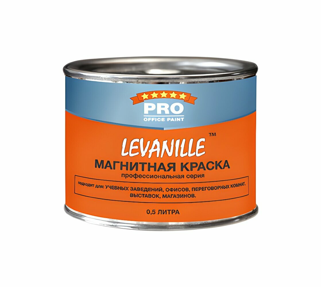 Магнитная краска PRO OFFICE PAINT Le Vanille, для внутренних работ, серый, 0.5л