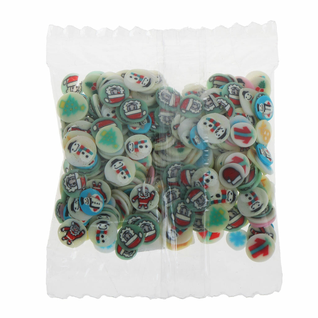 Мультяшный смешанный кусочек мягкой керамики 250-Christmas C