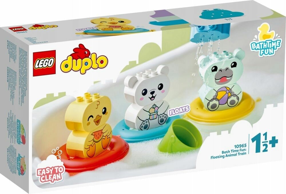 Конструктор LEGO DUPLO - Веселье в ванной: Плавающий поезд для животных - Лего Дупло 10965