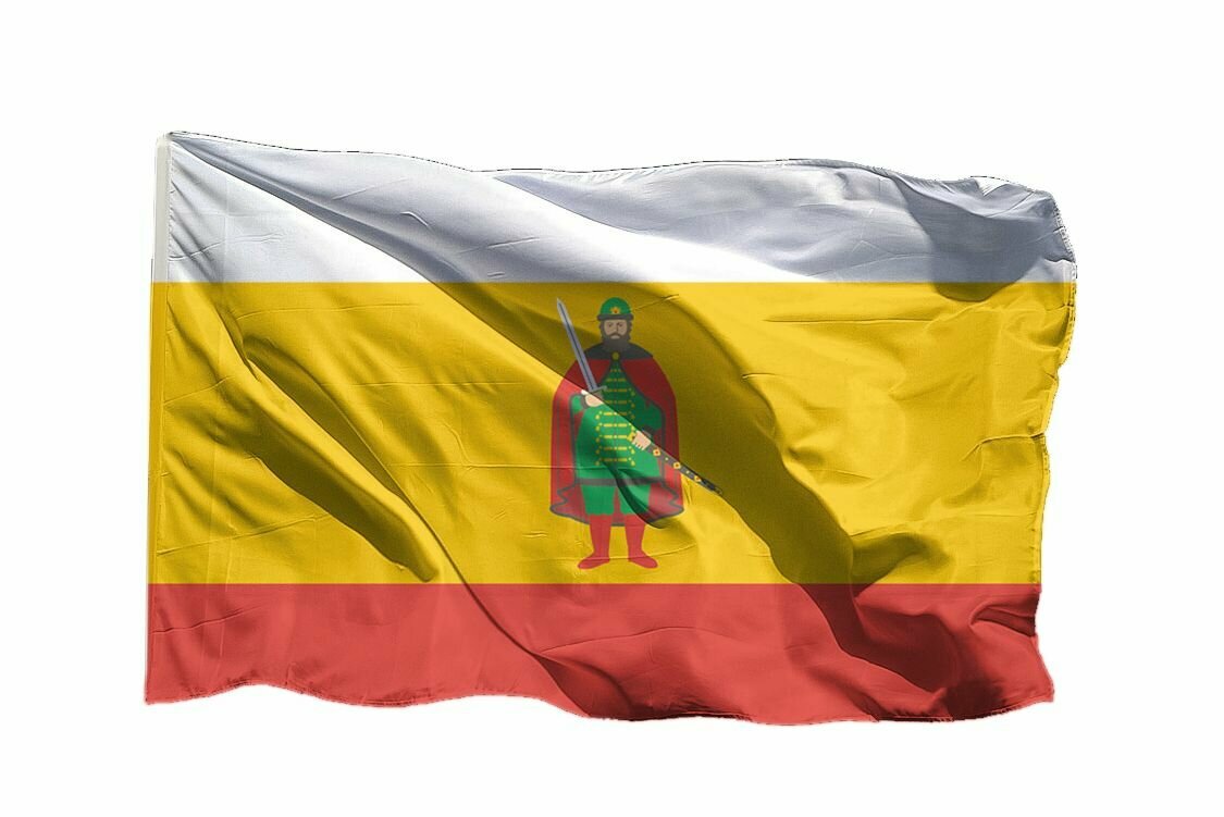 Флаг Рязанской области, на сетке, 100х150 см - для уличного флагштока