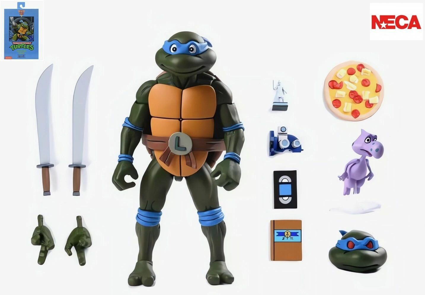 Коллекционная фигурка "NECA" с аксессуарами "Леонардо" ("Черепашки-ниндзя") Leonardo leads/orig. edition