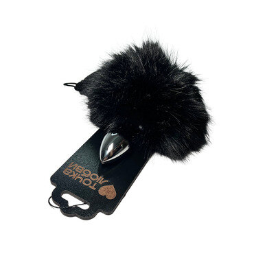 79047 Точка Любви Анальная пробка с искусственным хвостом, черная