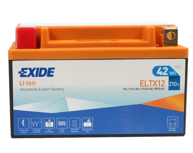 Аккумулятор мотоциклетный EXIDE LI-ION ELTX12 150x90x95