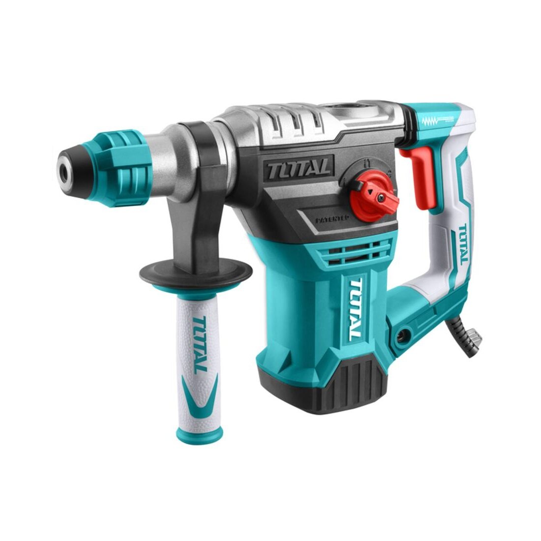 Электрический перфоратор TOTAL TH1153236, 1500 Вт, SDS plus, кейс, 4 режима
