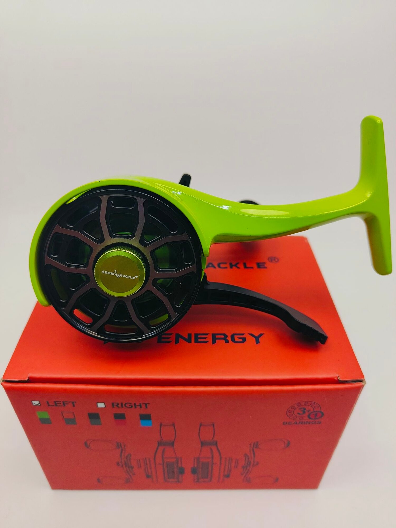 Мультипликаторная зимняя катушка Admiral ICE Knight Салатовая