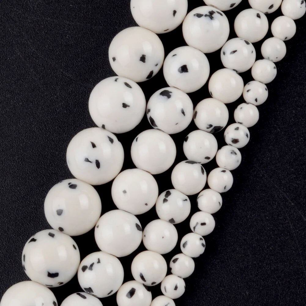 Бусины Vidasny нефрит с белыми пятнами 4-10 мм 10mm Approx 37pcs