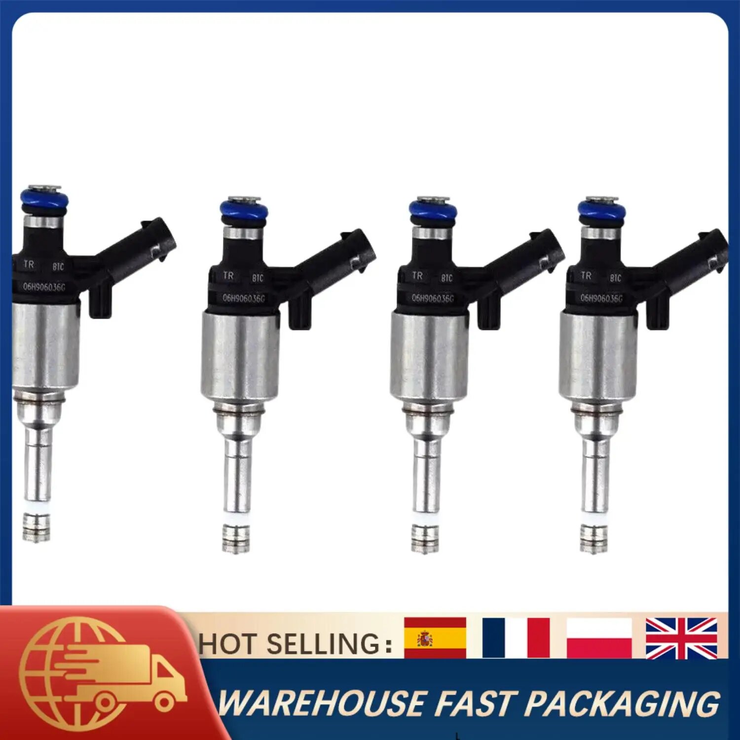4X топливные форсунки 06H906036G для VW GTI Tiguan Audi A3 A4 A5 Q5 TT 2.0TSI двигатель 2008-2017 Высокопроизводительная замена