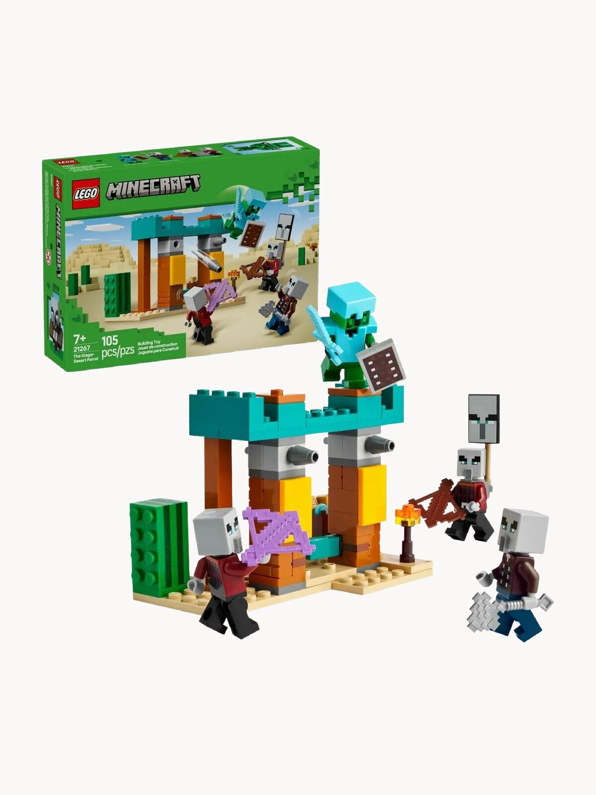 Конструктор LEGO Minecraft 21267 Пустынный патруль Обитателей, 105 дет.