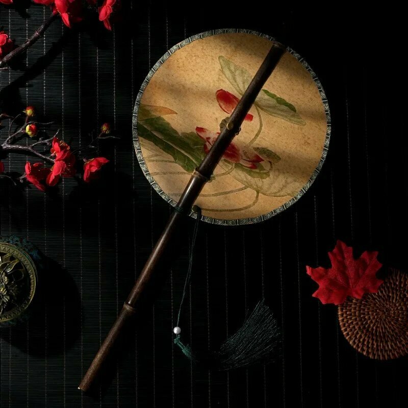 Фиолетовый бамбуковый веер ханьфу I 1PCS