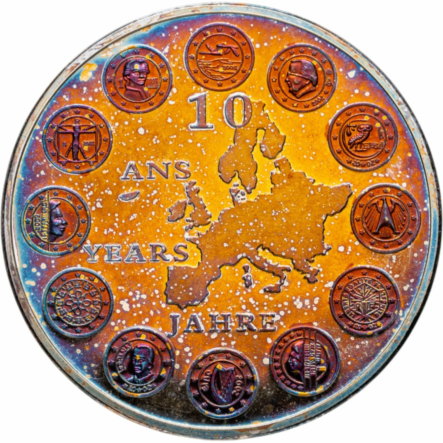 Германия Медаль 10 лет Евро