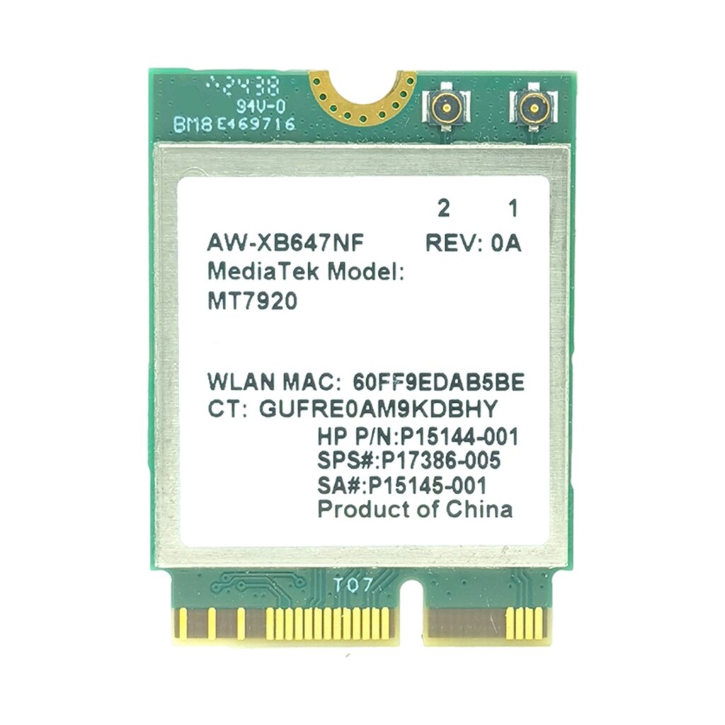 Беспроводная сетевая карта MT7920 с Bluetooth 5.2
