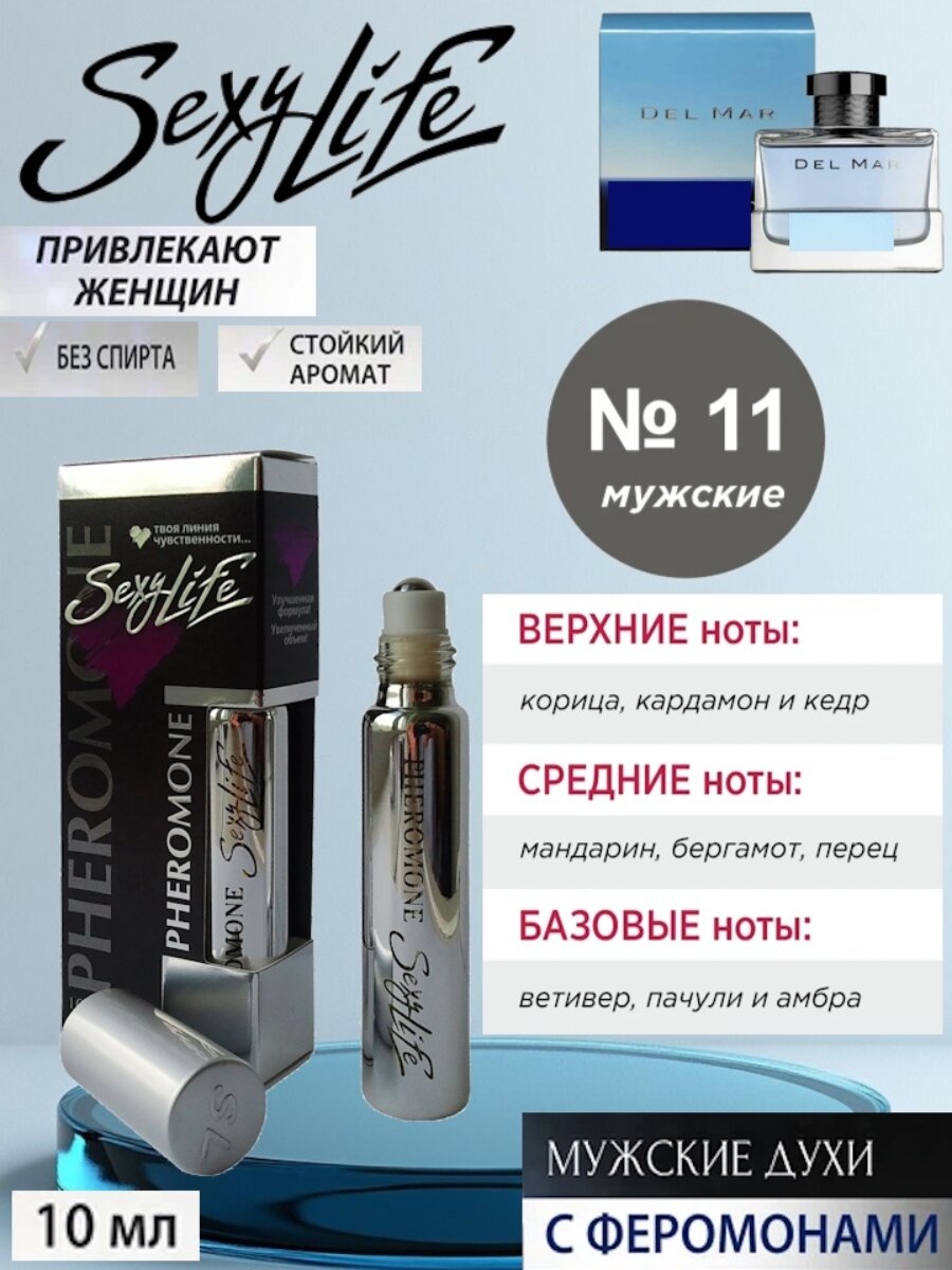Sexy Life духи масляные с феромонами мужские №11