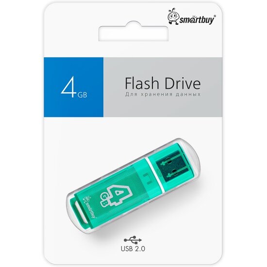 USB флешка Smartbuy Glossy 4Gb USB 2.0 green