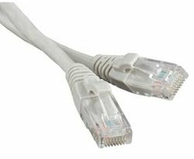 Патч-корд TWT 0.3м UTP кат.5e, с заливными колпачками, серый