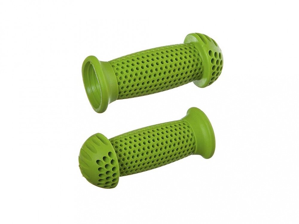 Ручки руля (грипсы) STG GR112 100мм, зеленые "грибочки"