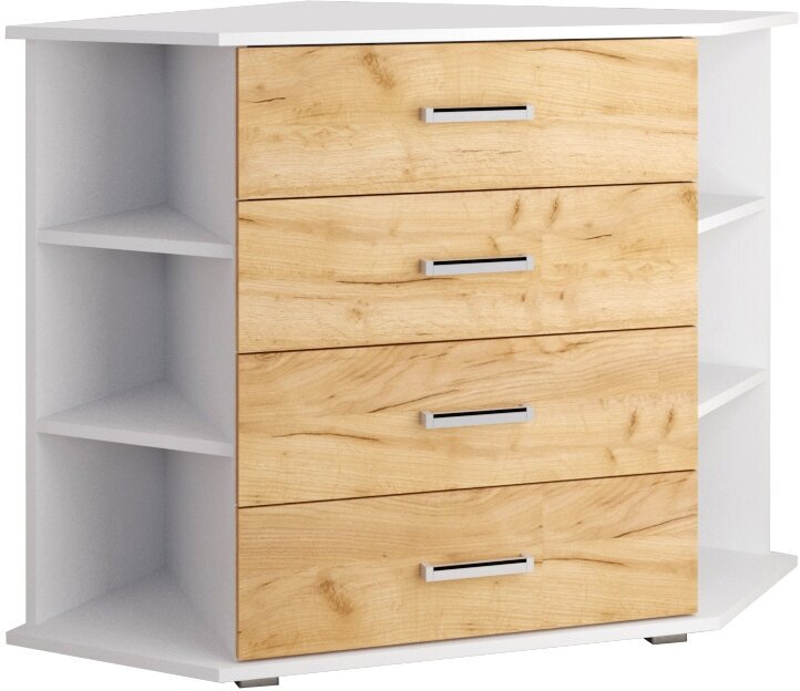 Комод угловой Катрин 7 (770*790*770) цвет Белый/дуб крафт золотой