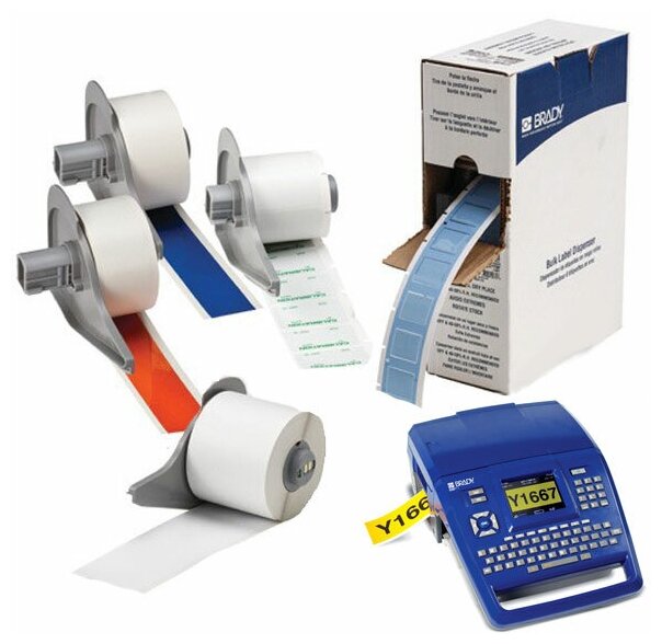 Самоламинирующиеся этикетки, материал b-427, винил, белый, размер 25.4х101.6мм, d10.8-24.3мм, 1000 шт/упак {brd173450}