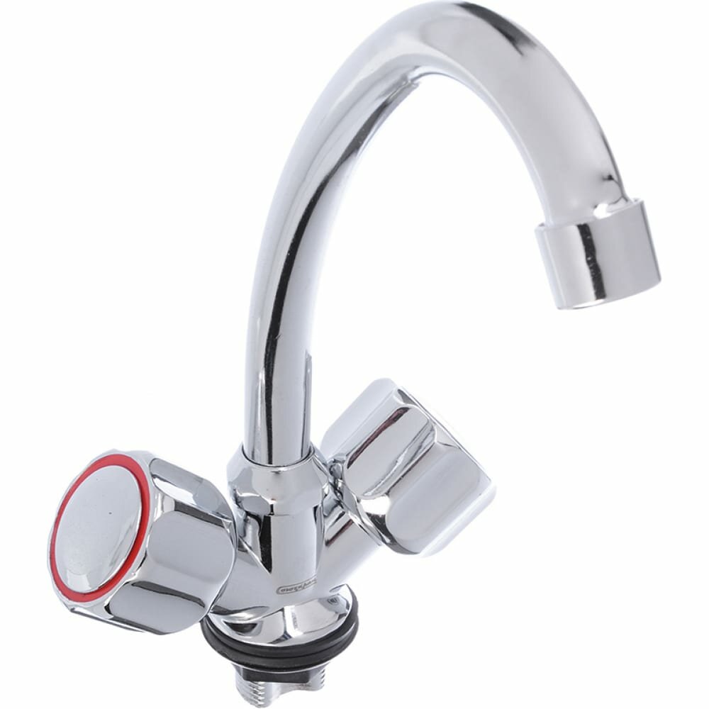 Смеситель для кухни СоюзКран поворотный излив 20 см, керамический кран-буксы 1/2, хром, цинк SK01-T213 567-071