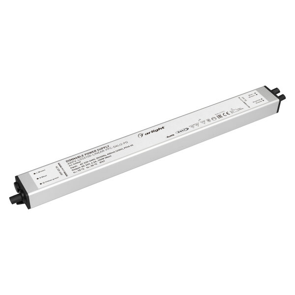Диммируемый источник напряжения Arlight Блок питания ARPV-LG24100-LINEAR-PFC-DALI2-PD (24V, 4.2A, 100W) (Arlight, IP67 Металл, 5 лет)