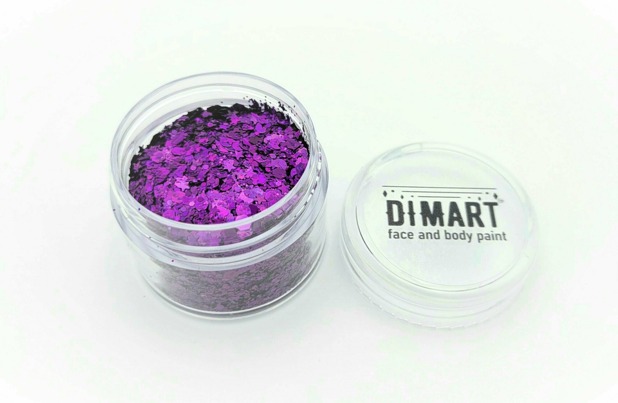 Глиттер сухой 'Dimart' фиолетовый голографический микс 30мл.