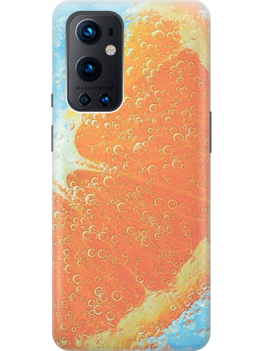 Силиконовый чехол на OnePlus 9 Pro, ВанПлюс 9 Про с принтом "Долька апельсина"