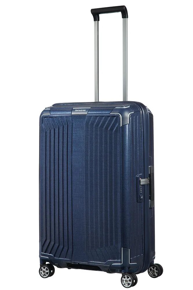 Чемодан Samsonite, 97 л, размер L, Синий/Deep blue — фото 1