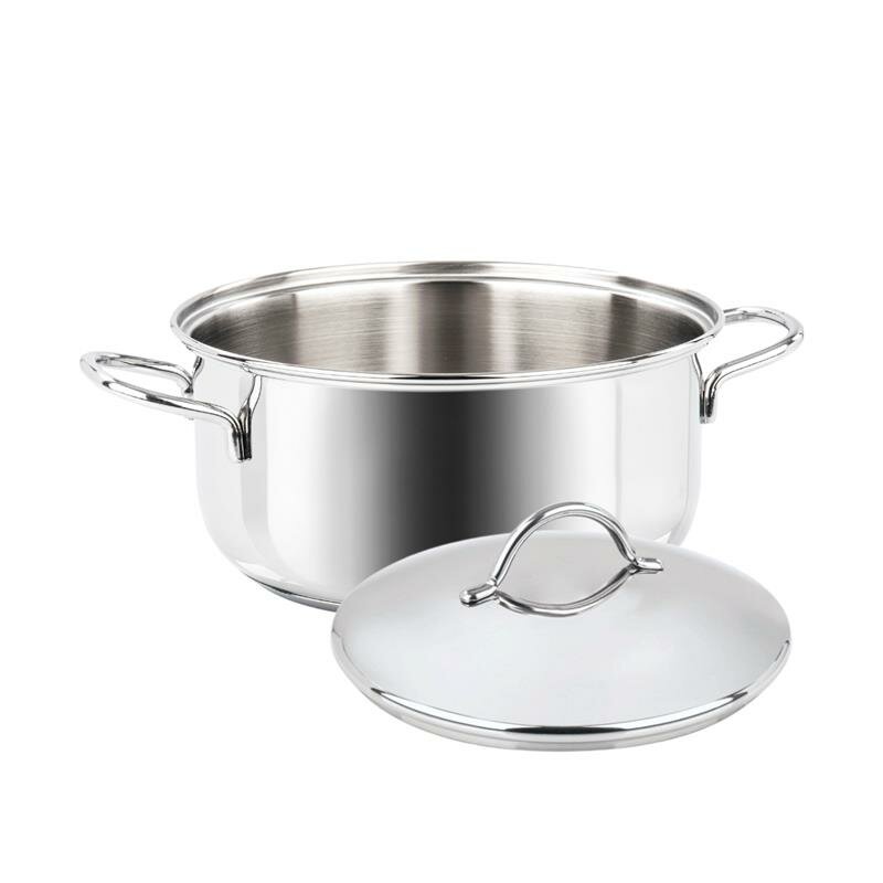 Barazzoni Кастрюля с крышкой из нержавеющей стали 4.5л 24 см (266102024/к)