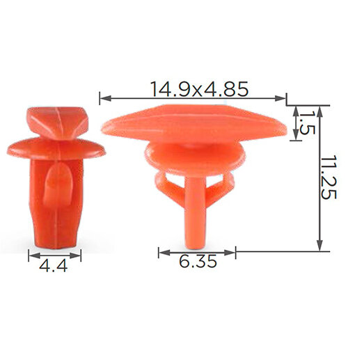 Клипса уплотнителя двери/капота/багажника (OEM: 91530SP1003) 773072