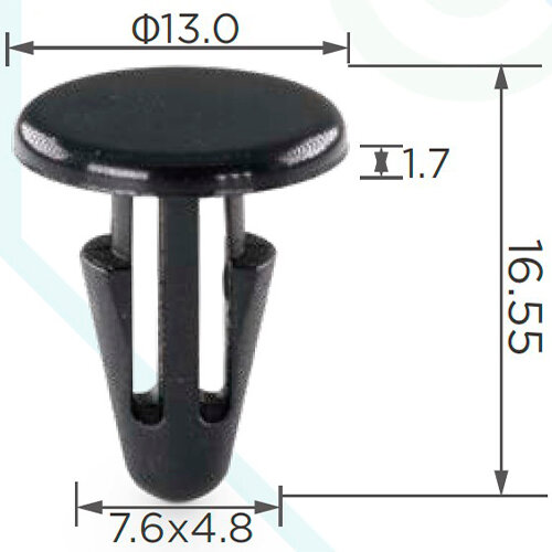 Клипса уплотнителя двери/капота/багажника (OEM: 90687SA50030, 90687SA5003) 773109
